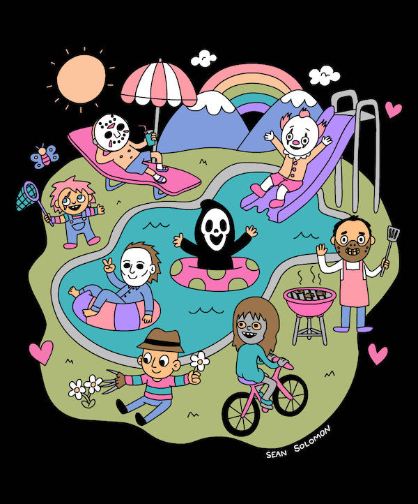 HORROR MOVIE POOL PARTY (BLACK) – Die9Times